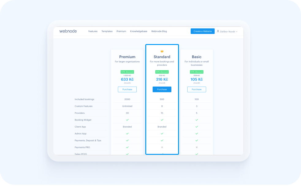 Build a booking website with Webnode